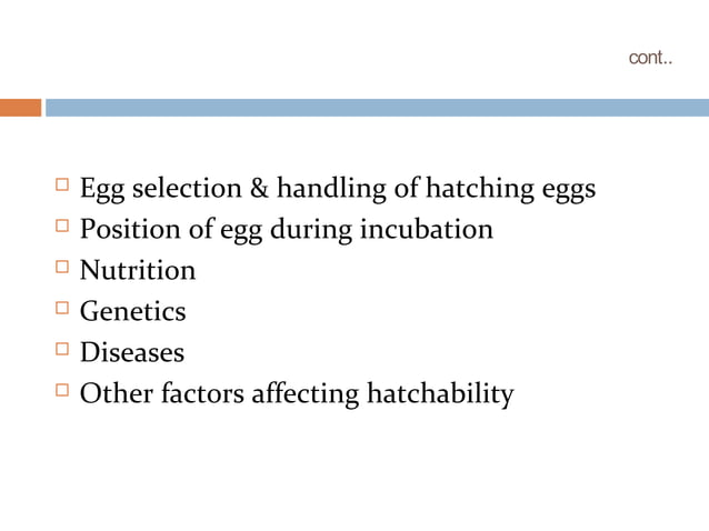 Factors affecting hatchability | PPT