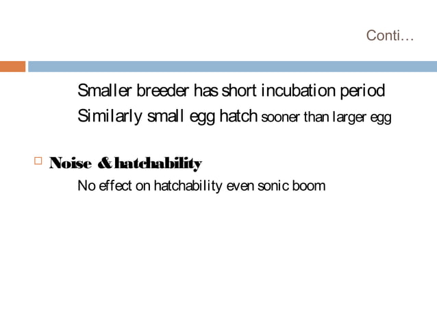 Factors affecting hatchability | PPT