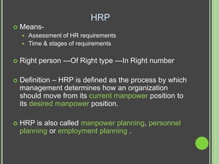 Factors Affecting Human Resource Planning | PPTX