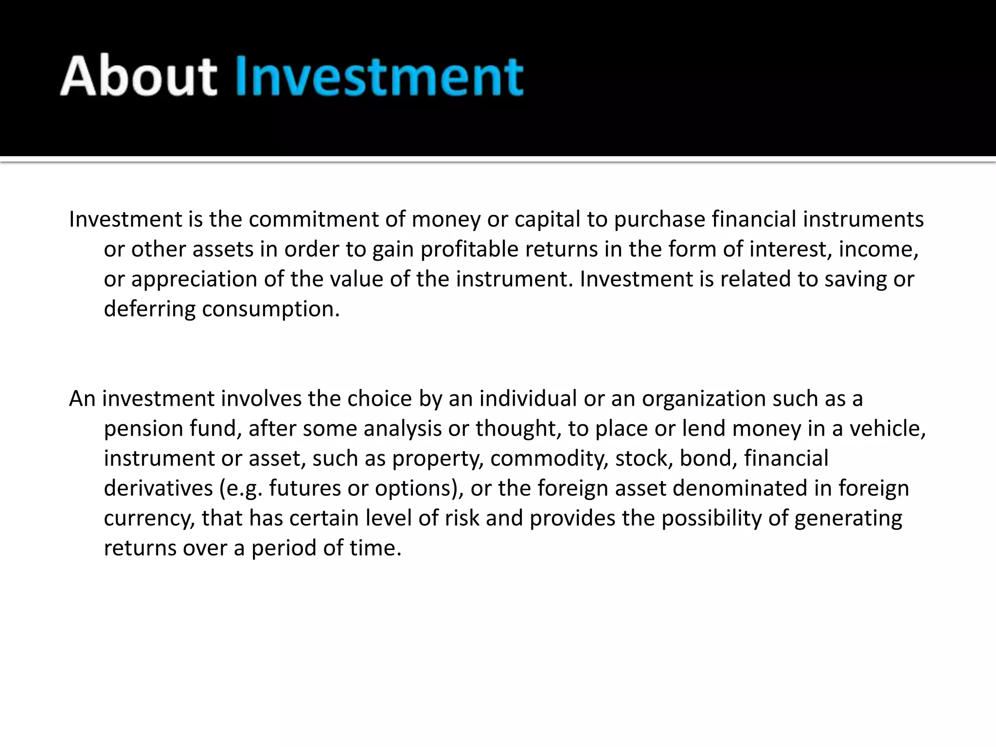 Factors affecting individual investment behavior | PPTX