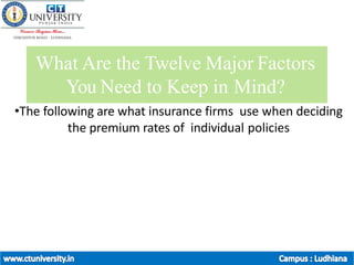 Factors affecting insurance premium (1) | PPTX