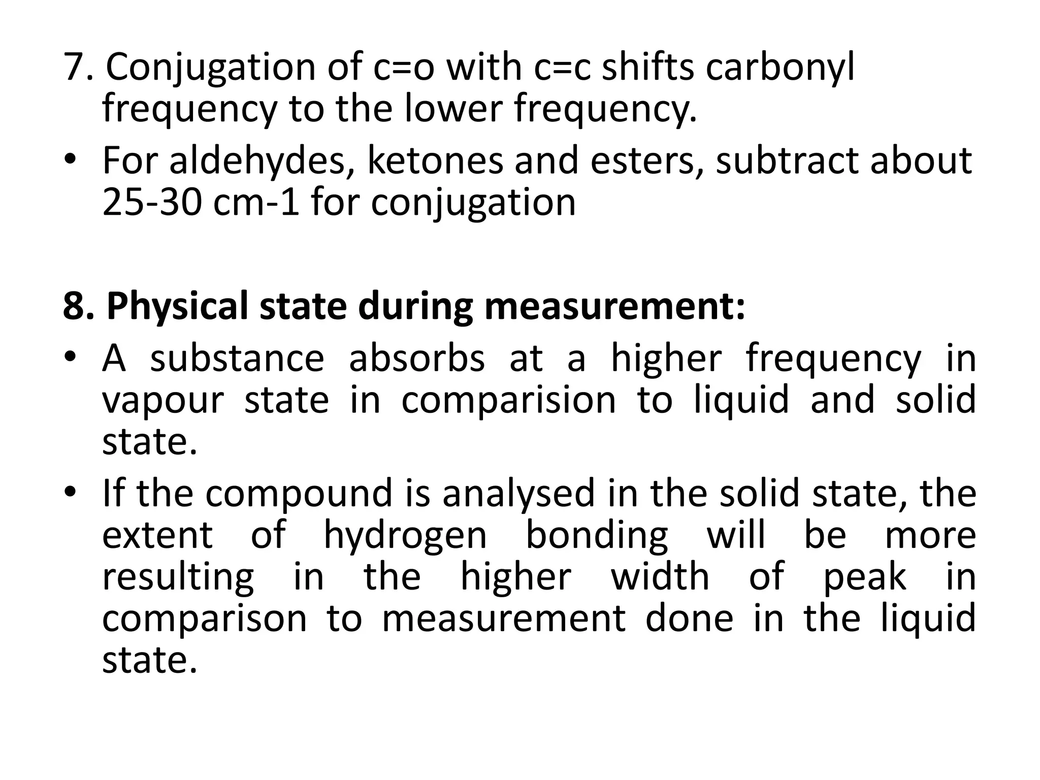 Factors affecting IR absorption frequency | PPTX