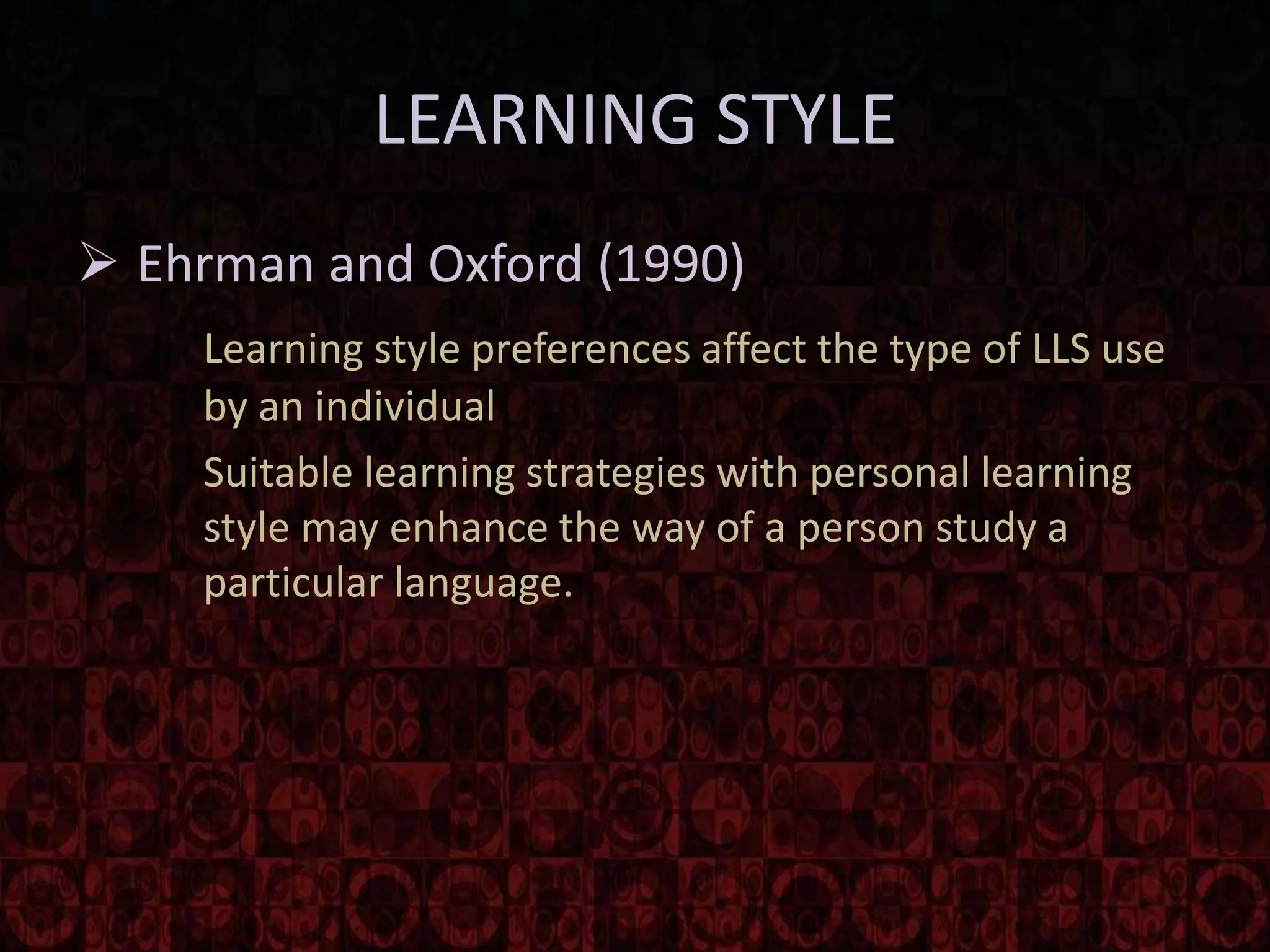 Factors affecting language learning strategies | PPTX