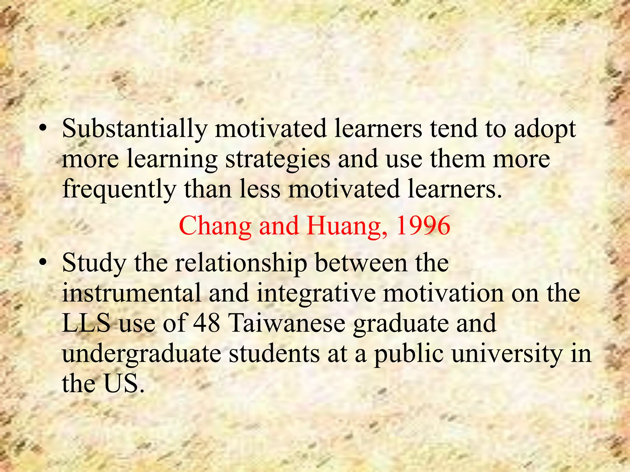 Factors affecting language learning strategies | PPT