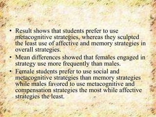 Factors affecting language learning strategies | PPT