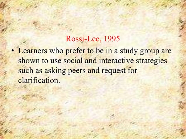 Factors affecting language learning strategies | PPT