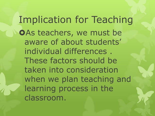Factors affecting learning PSYCHOLOGICAL, PHYSIOLOGICAL / BIOLOGICAL ...