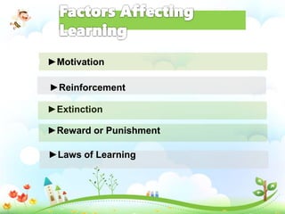 Factors affecting learning | PPT | Education