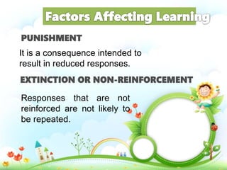 Factors affecting learning | PPT | Education