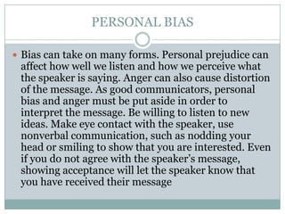 Factors affecting listening and speaking skills | PPTX