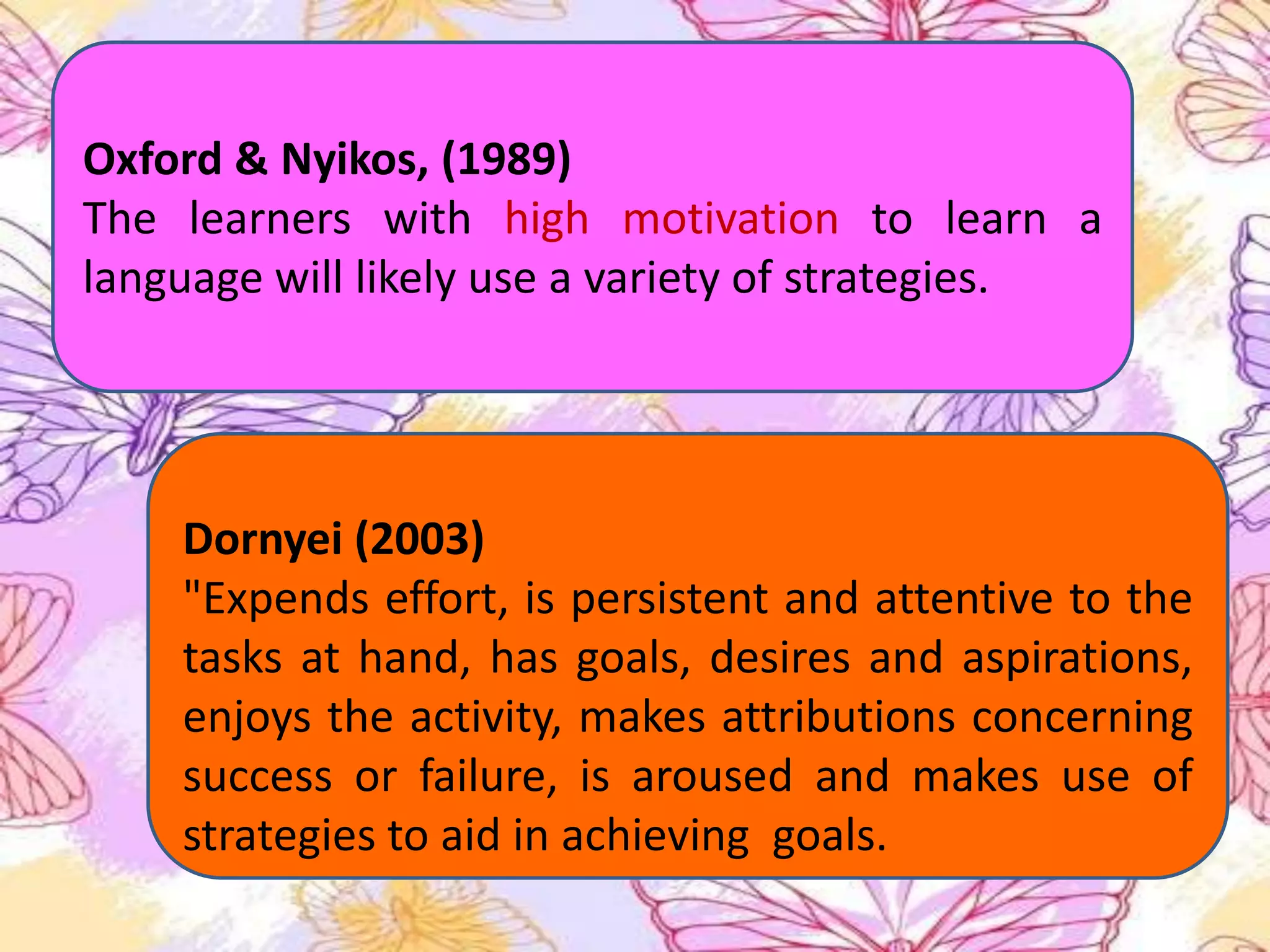 Factors Affecting Language Learning Strategies | PPT