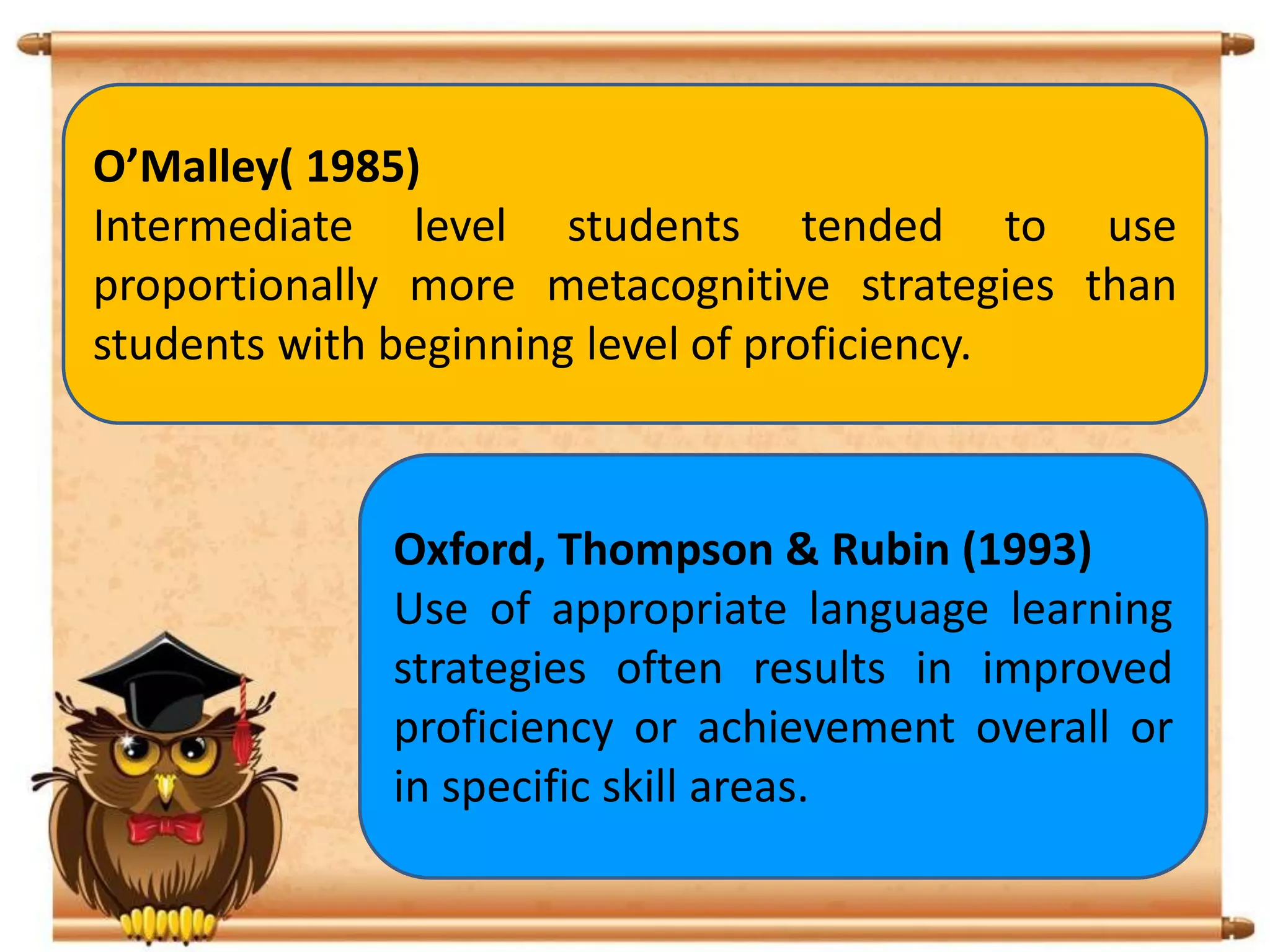 Factors Affecting Language Learning Strategies | PPT