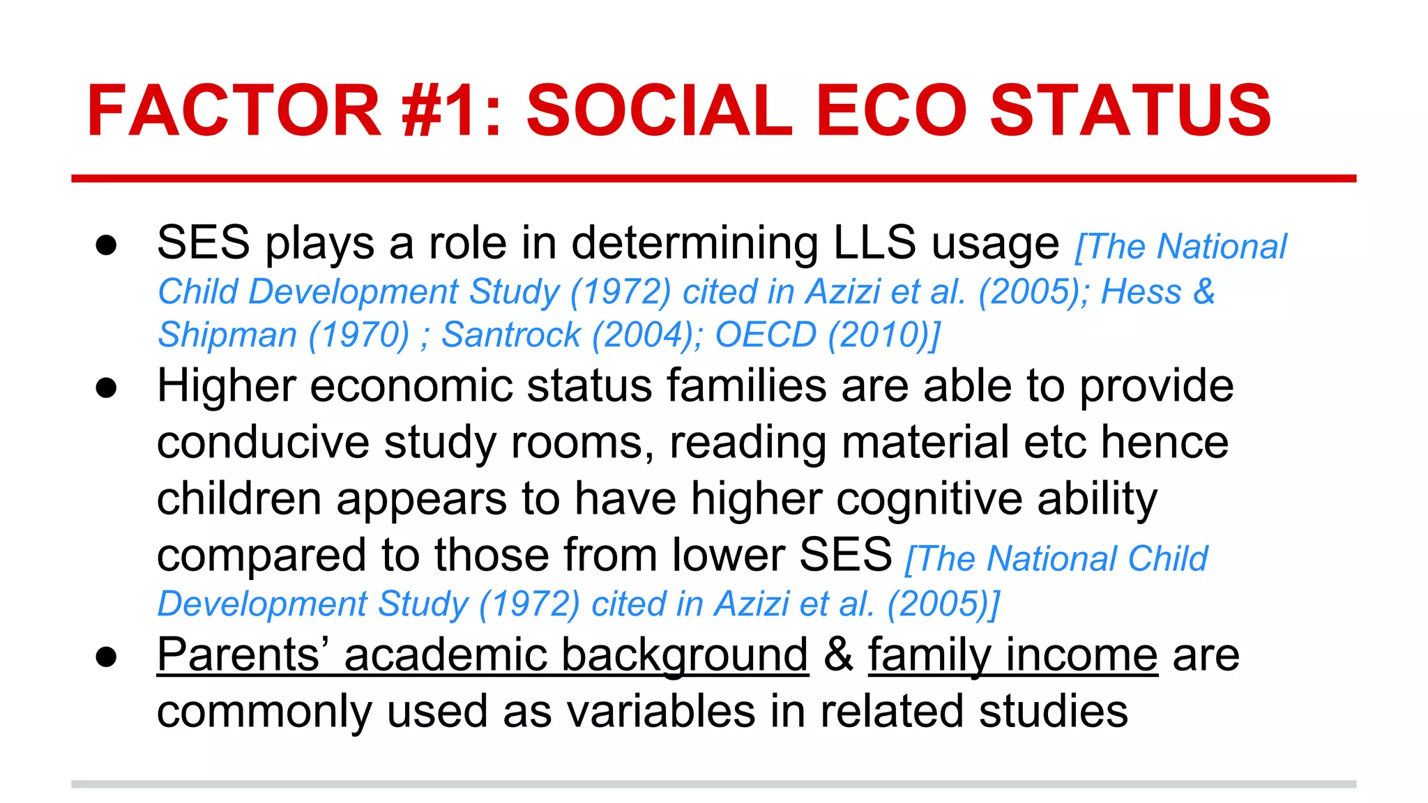 Factors affecting lls usage | PPT