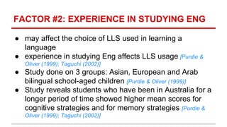 Factors affecting lls usage | PPT