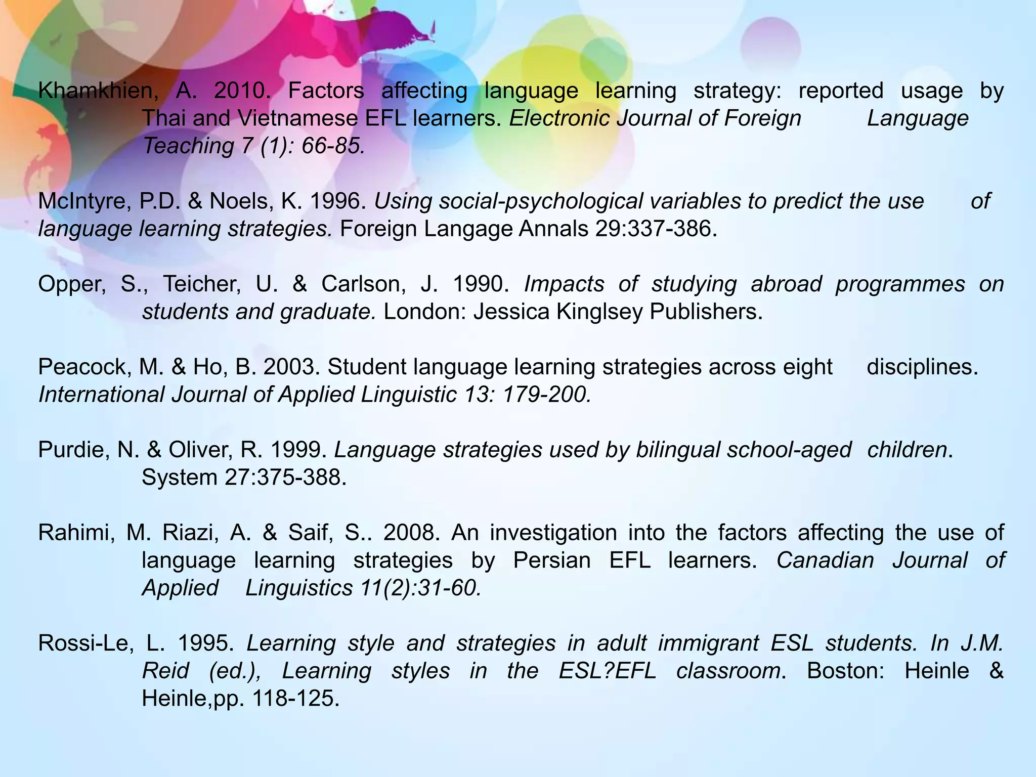 Factors affecting lls usage | PPT
