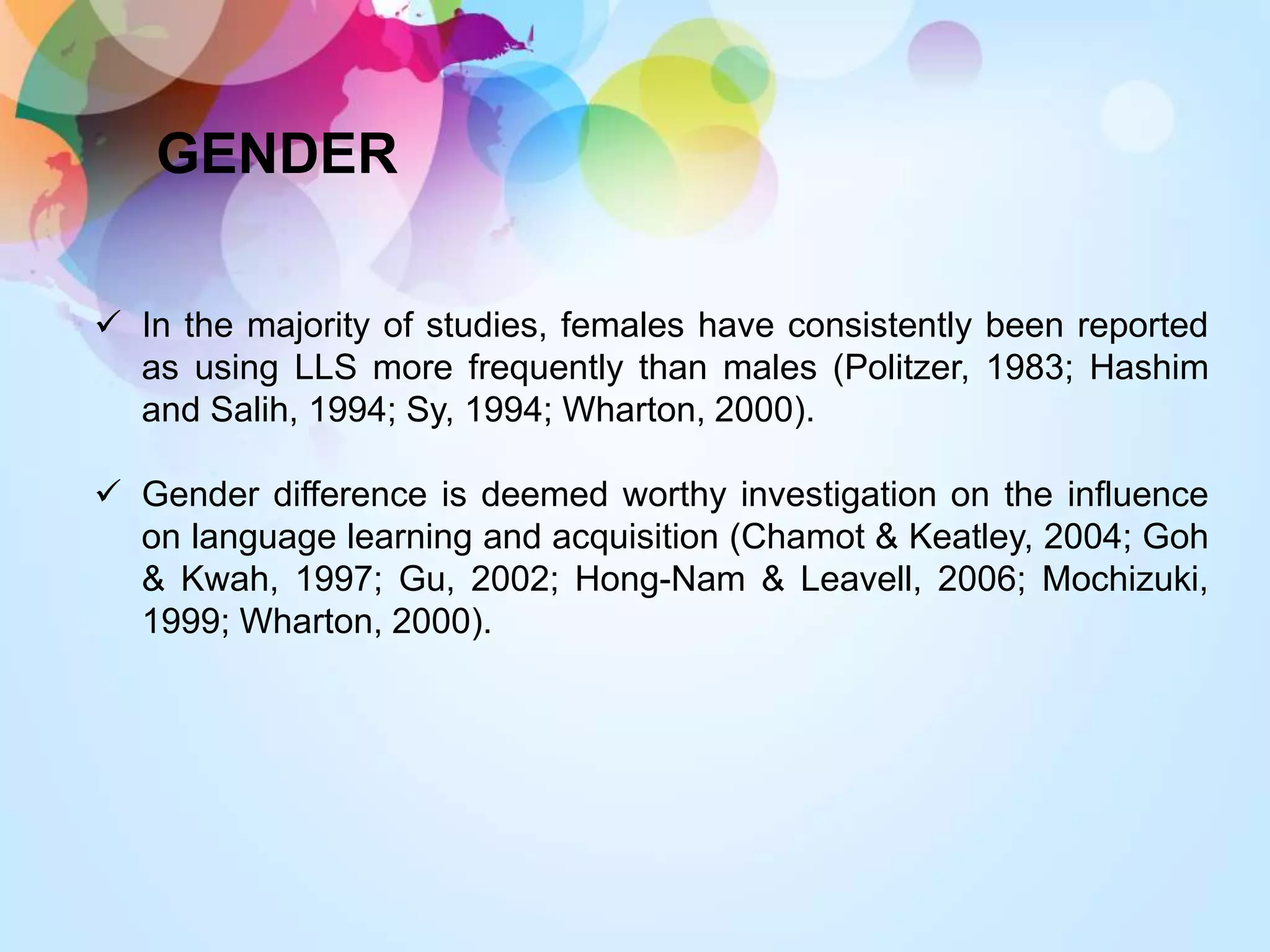 Factors affecting lls usage | PPT