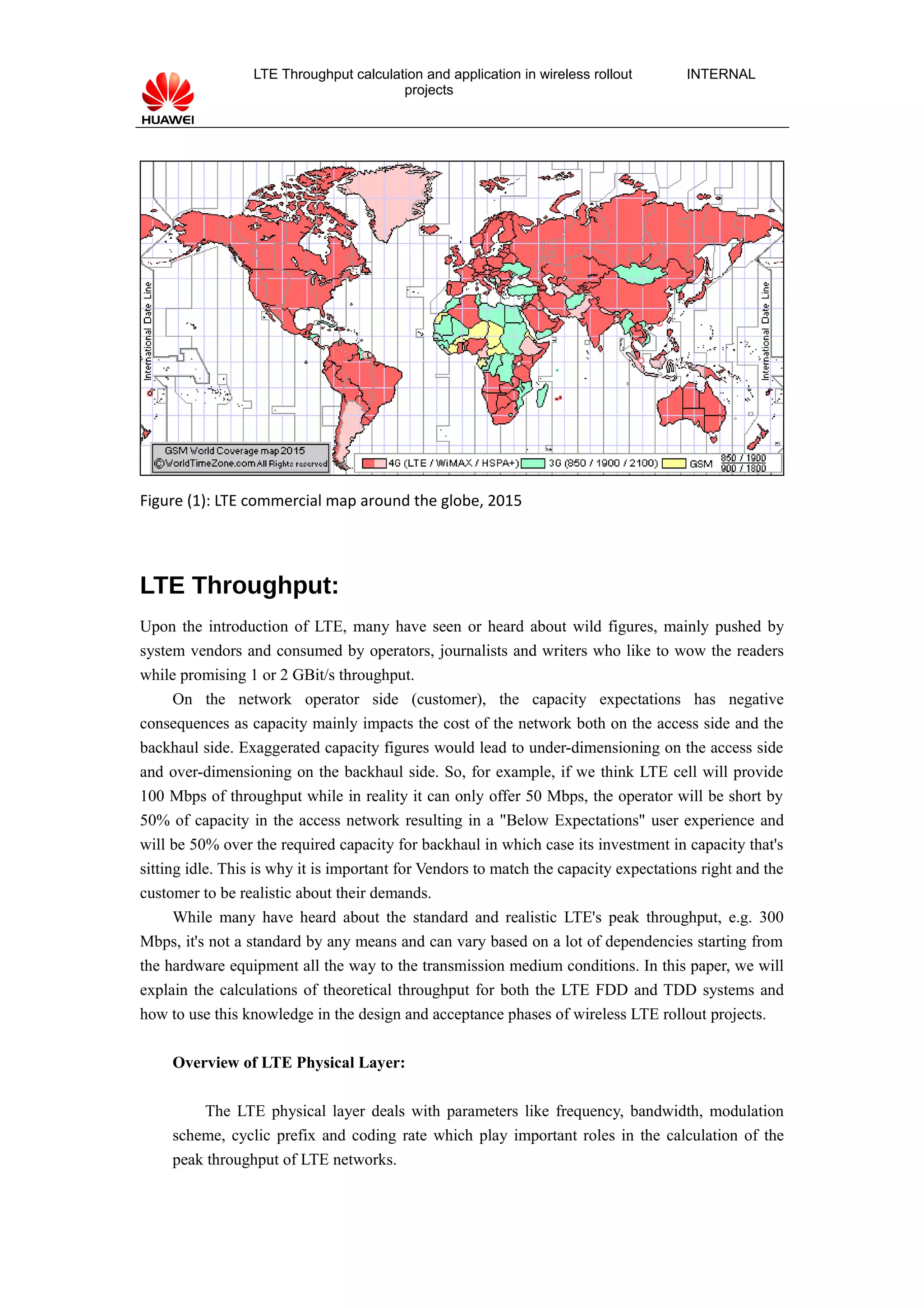 Factors Affecting Lte Throughput And Calculation Methodology Doc Computer Networking Computing