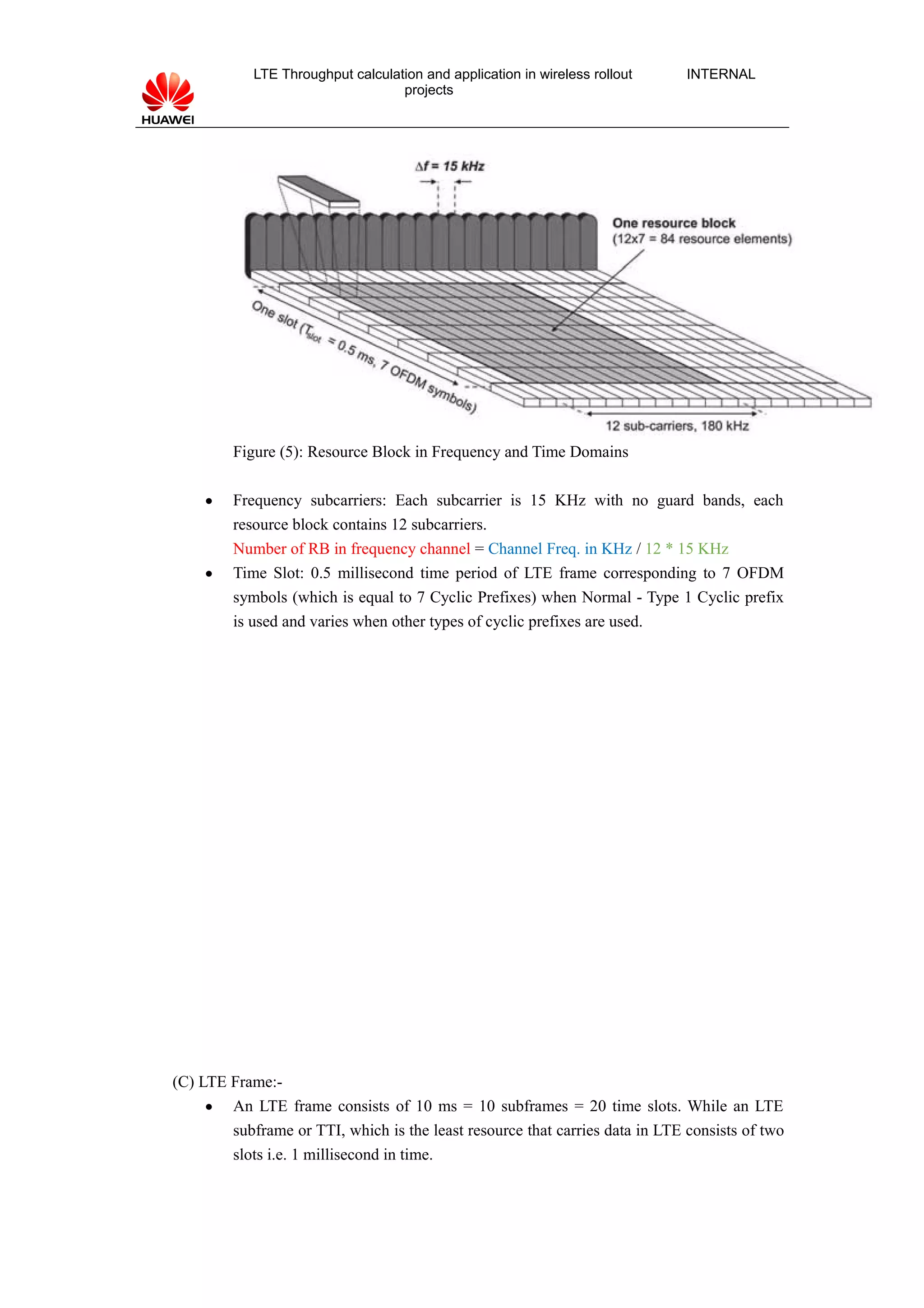 Factors affecting lte throughput and calculation methodology | DOC