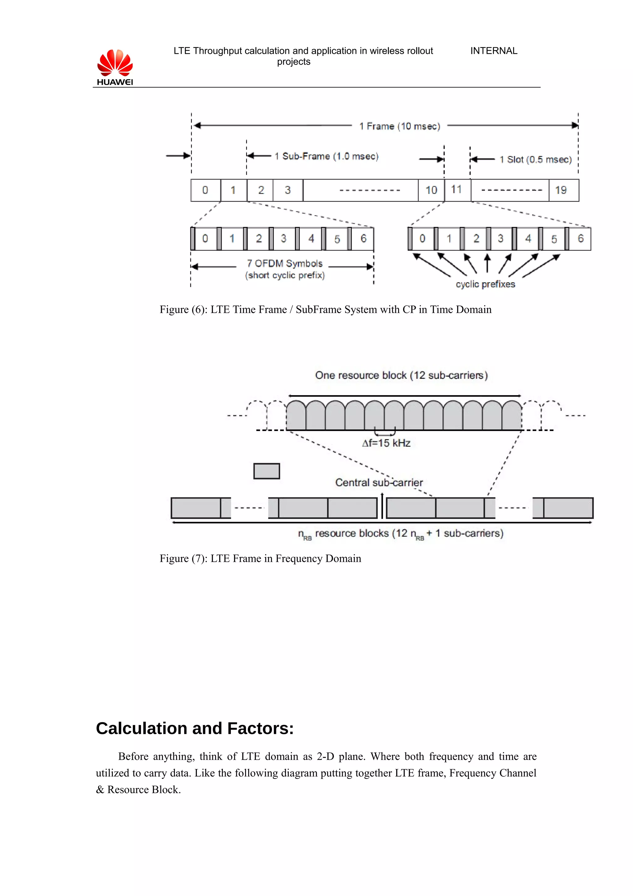 Factors affecting lte throughput and calculation methodology | DOC