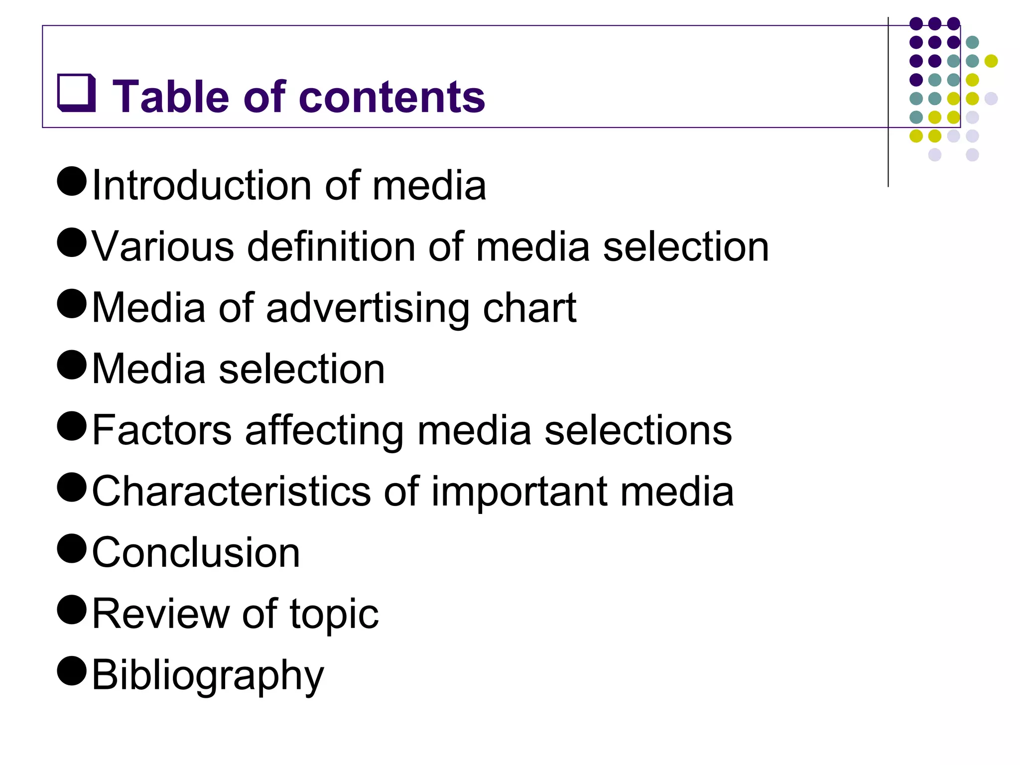 Factors affecting media selection | PPT
