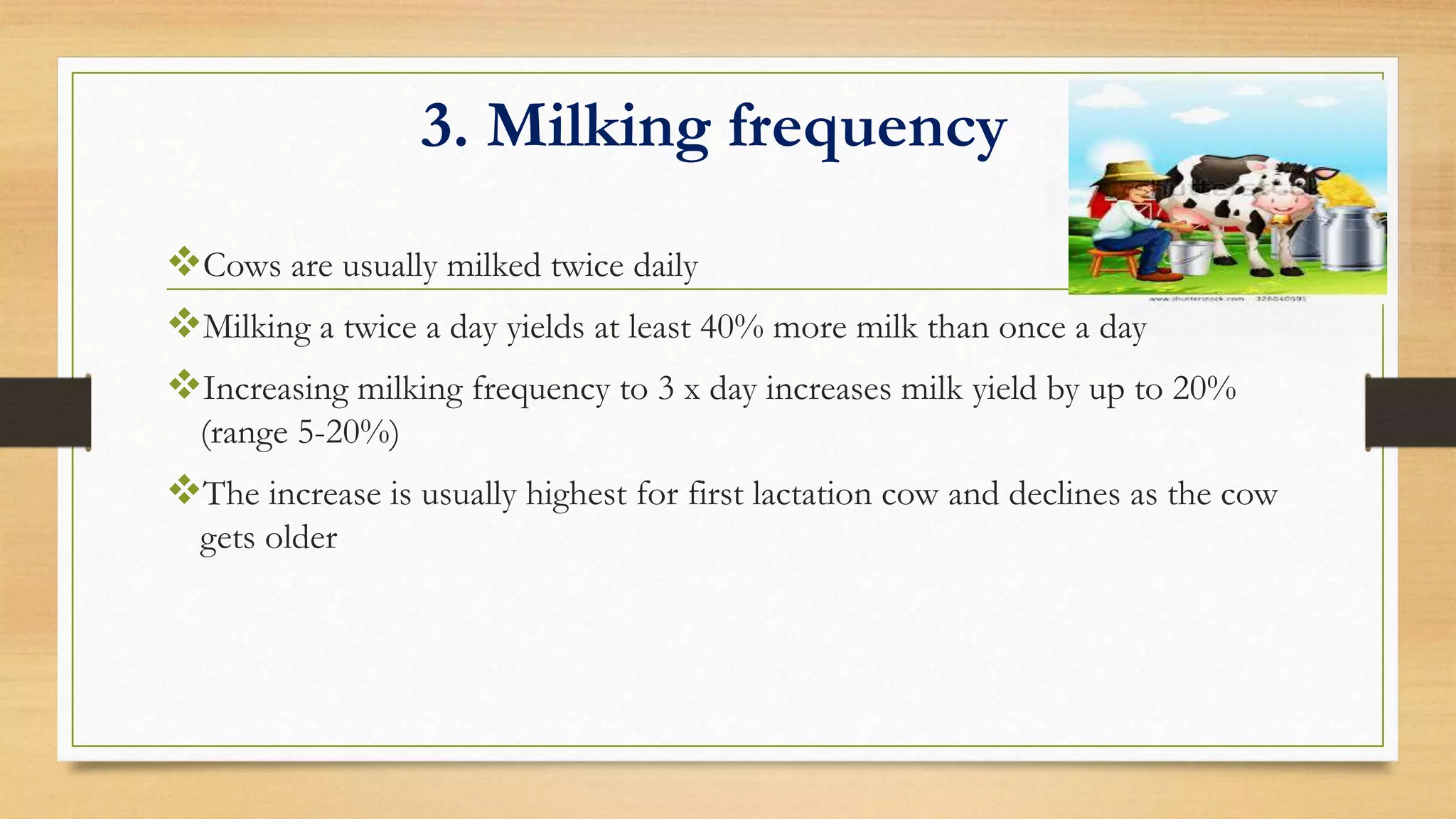 Factors affecting milk production | PPTX
