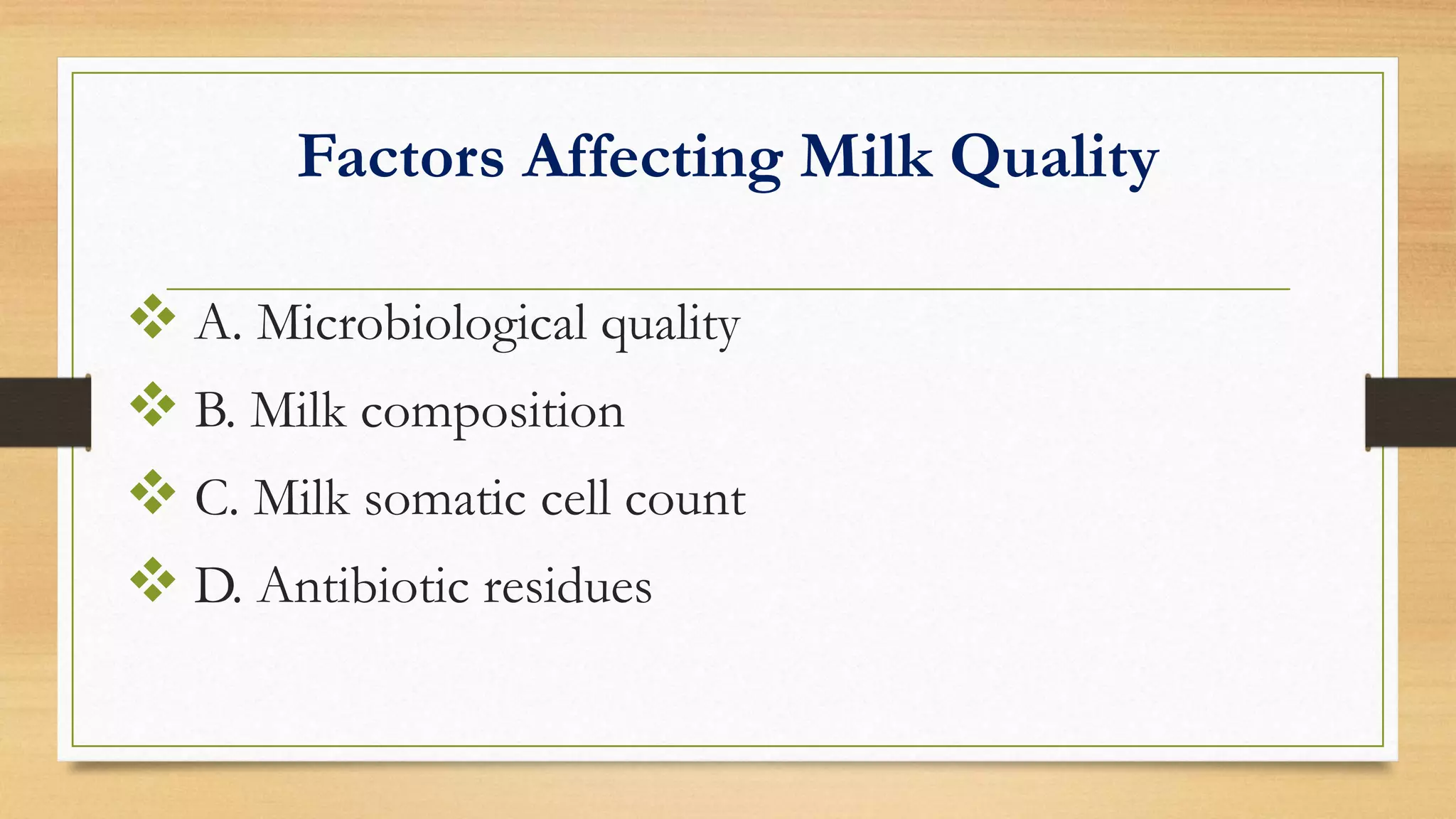 Factors affecting milk production | PPTX