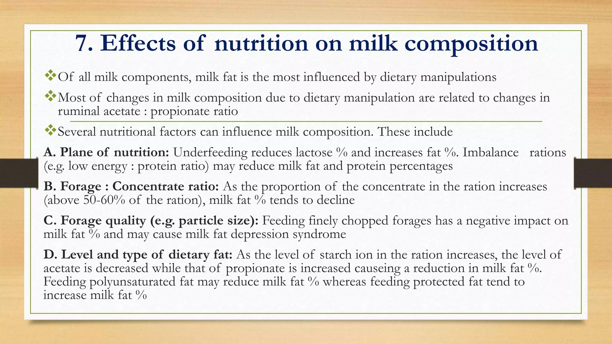 Factors affecting milk production | PPTX