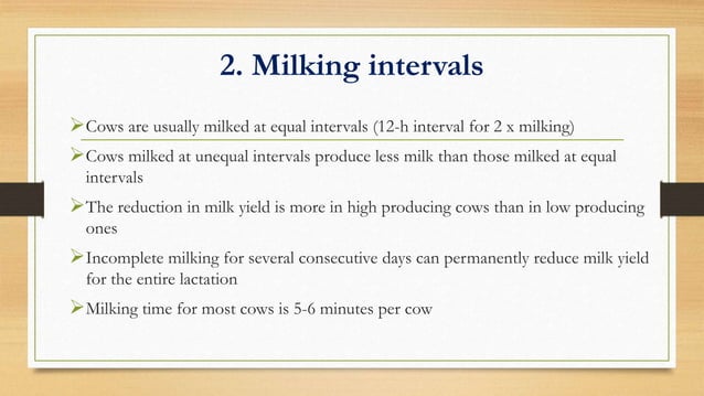 Factors affecting milk production | PPTX