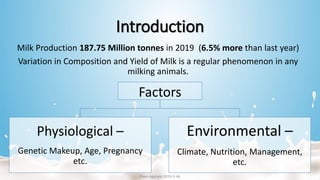 Factors affecting milk quality and quantity | PPTX