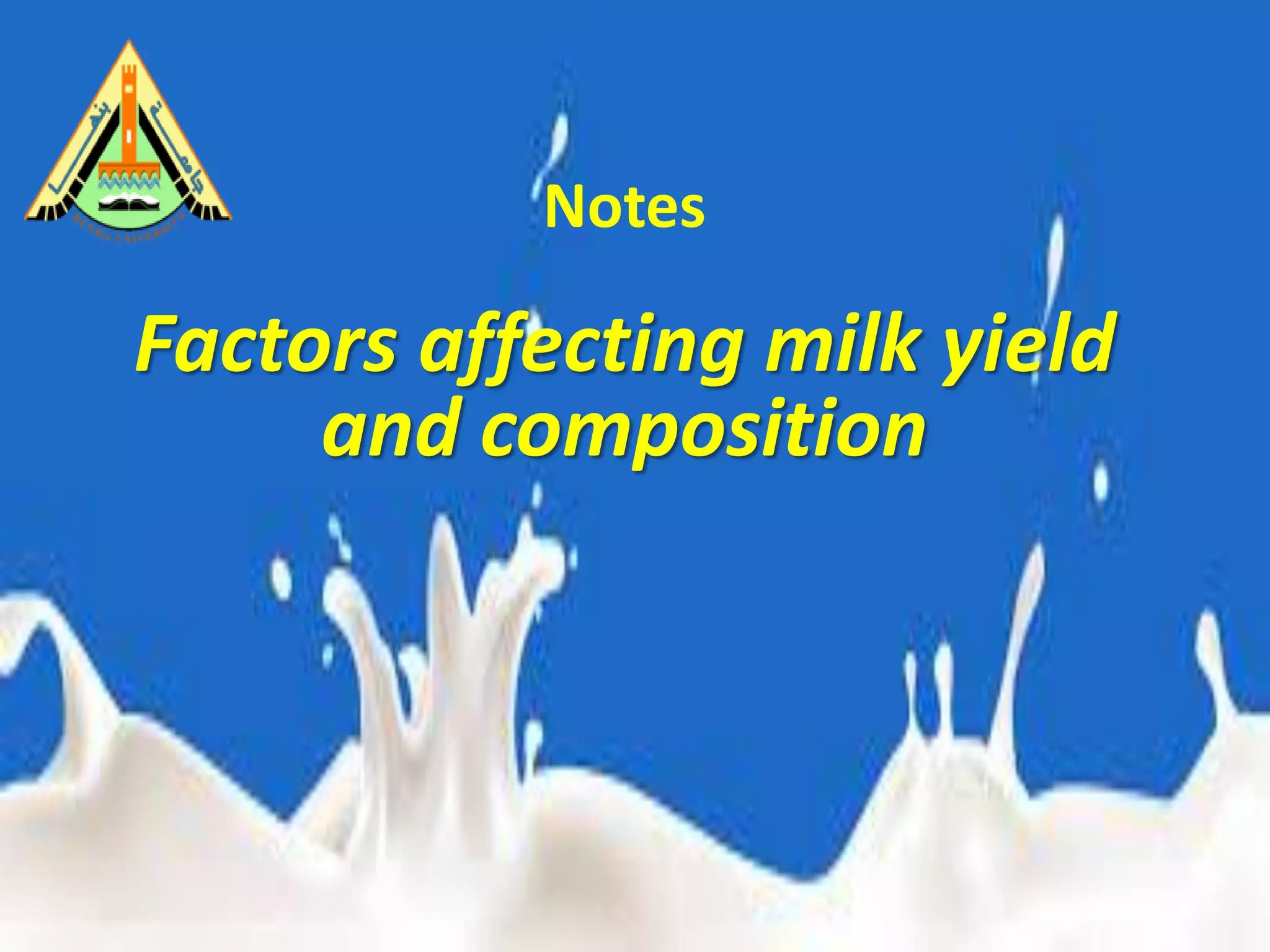 Factors affecting milk yield &comp april2020.. | PDF