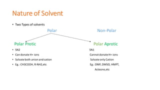 Factors affecting nucleophilic substitution reactions finished d | PDF