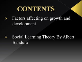 Factors affecting growth and development | PPTX | Children\'s Health ...
