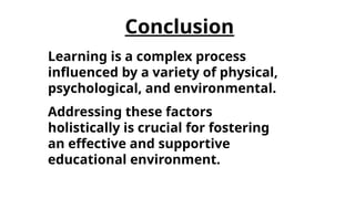 Factors affecting on learning (1).pptx p | PPTX