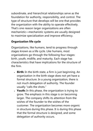 Factors affecting organizational design | DOCX