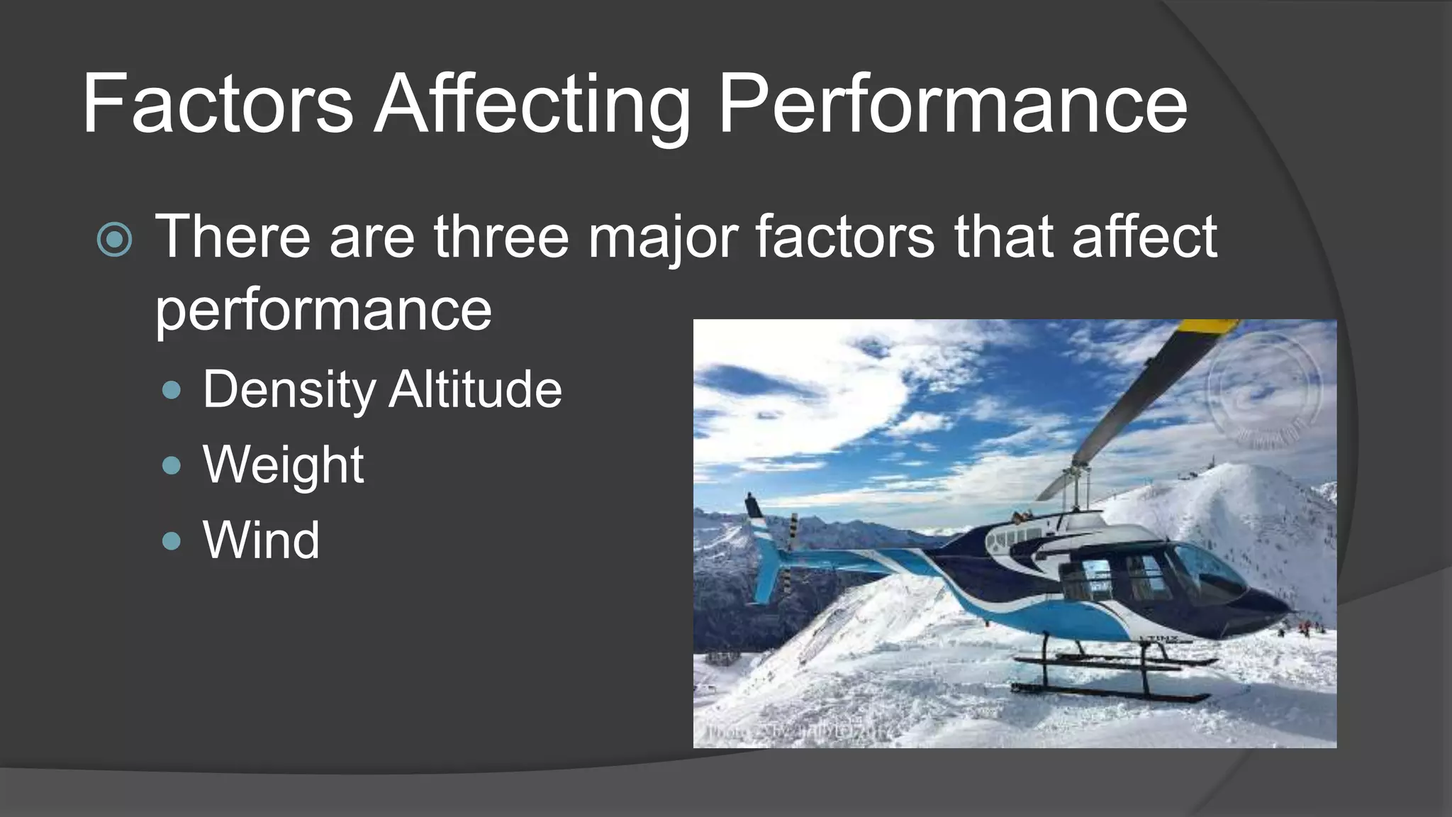 Factors Affecting Helicopter Performance | PPTX