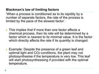 Factors affecting photosynthesis | PPTX