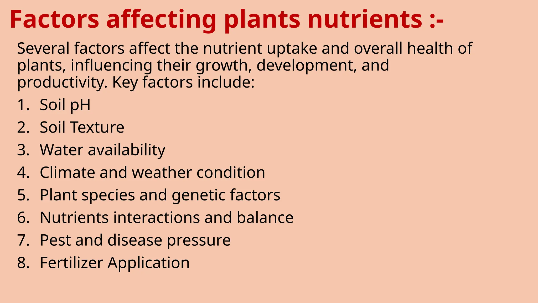 Factors affecting plants nutrients Horticulture.pptx
