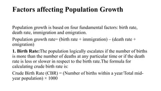 Factors affecting population.pptx DEMOGRAPHY | PPTX