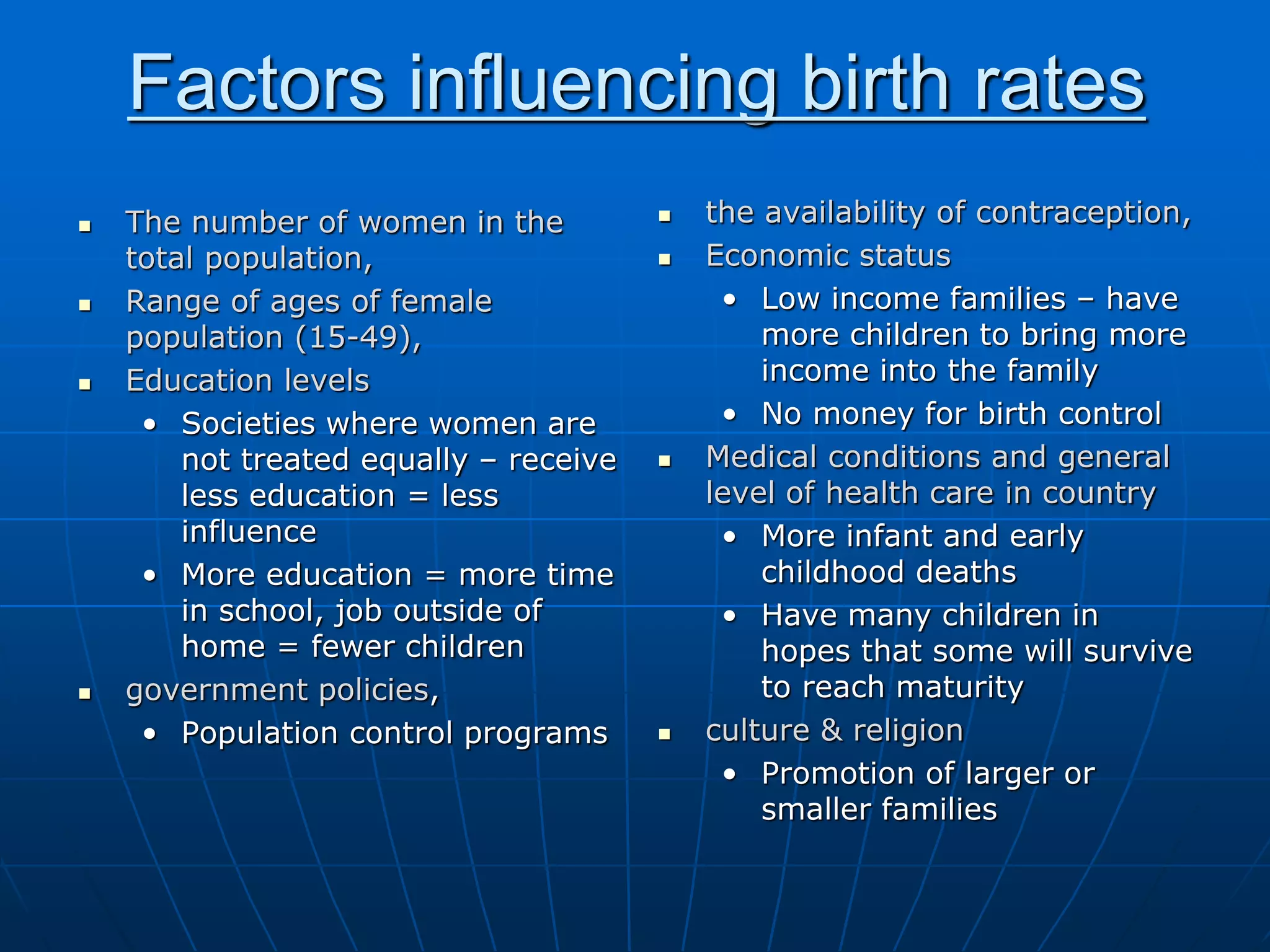 factors_affecting_population_growth.ppt | Healthcare Industry | Industries