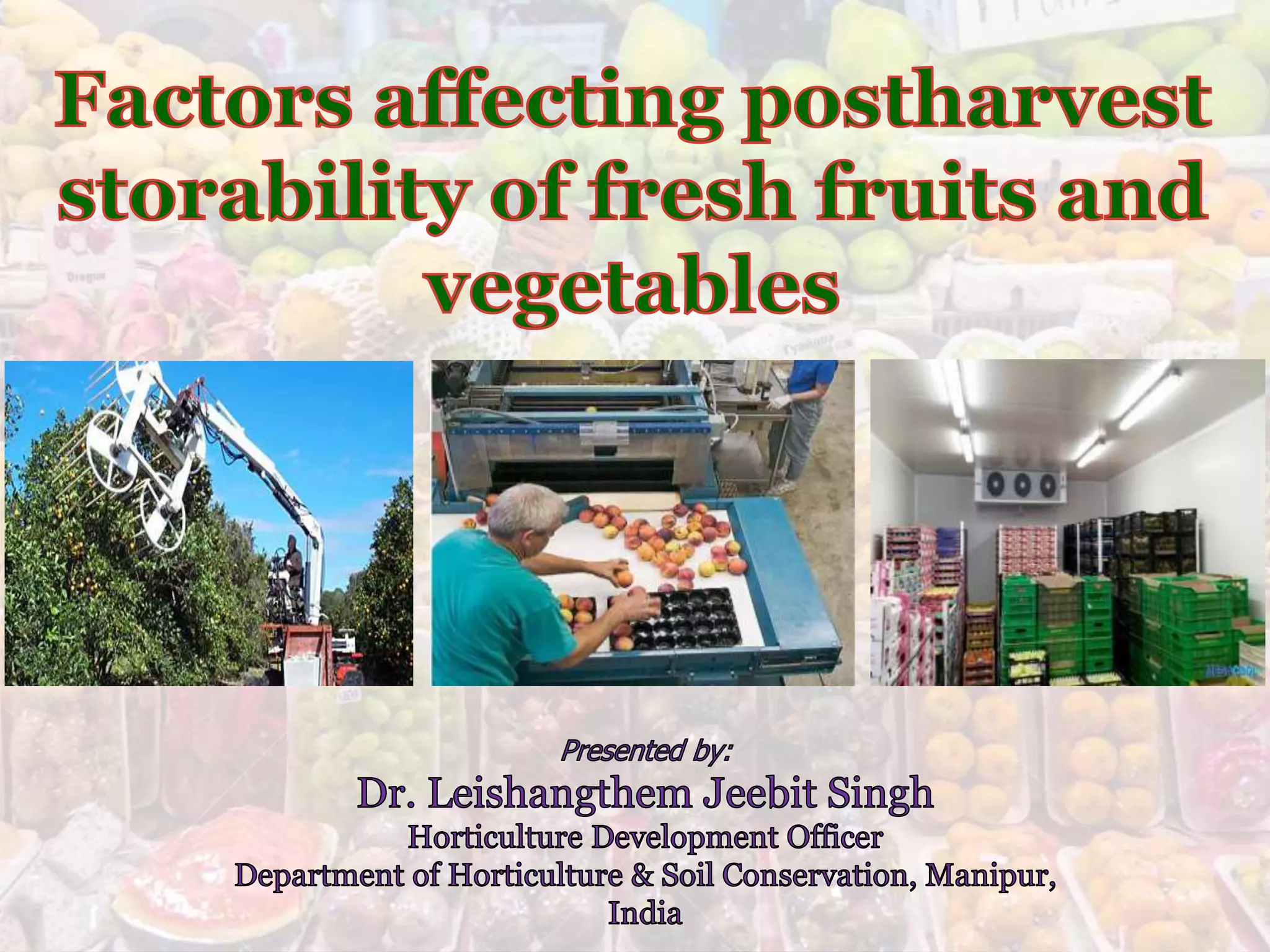 Factors affecting postharvest storability of fresh fruits and ...