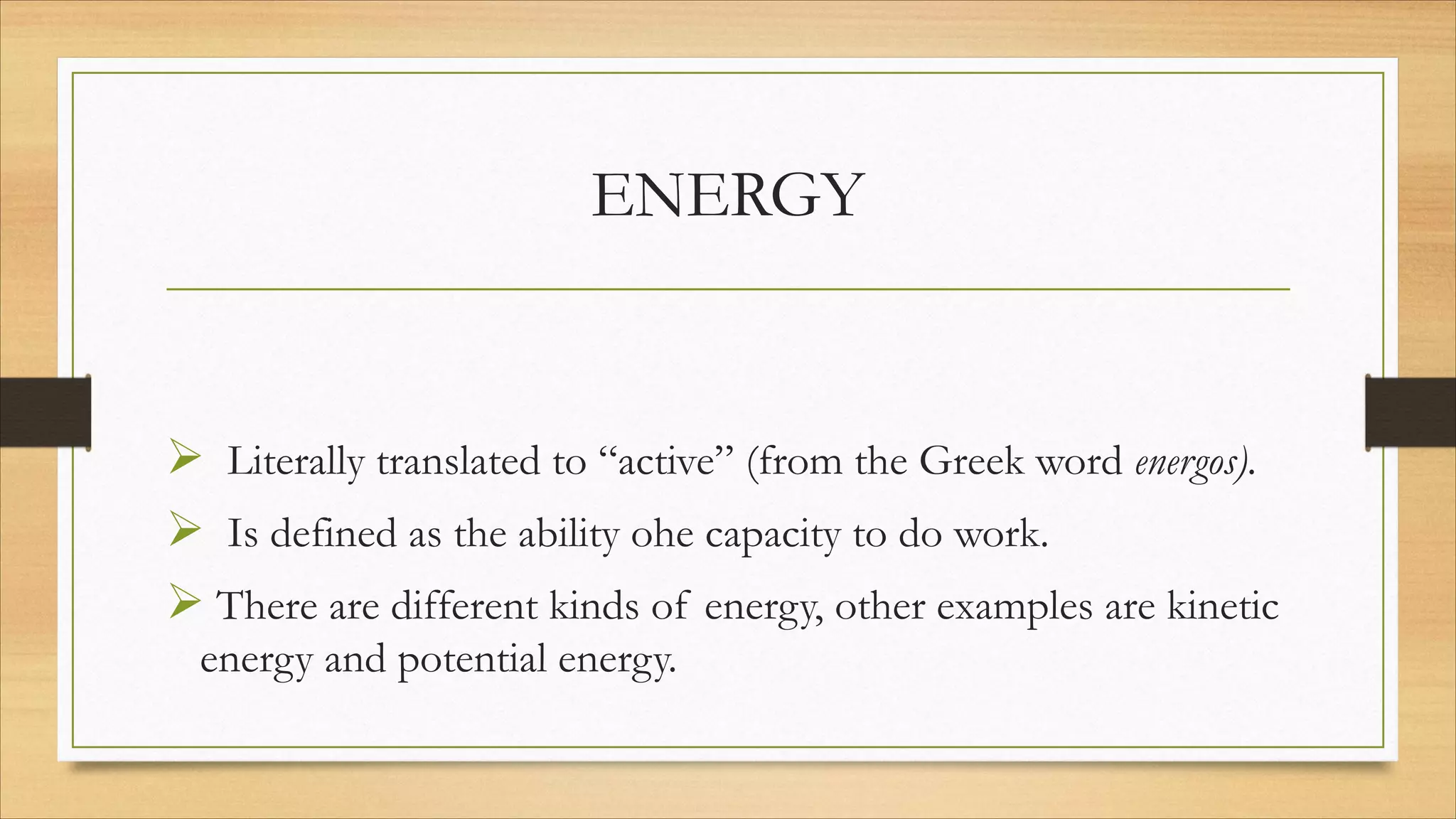 Factors Affecting Potential and Kinetic Energy | PDF
