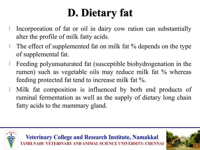 Factors affecting quality and quantity of milk in dairy cattle | PPTX | Food & Drink