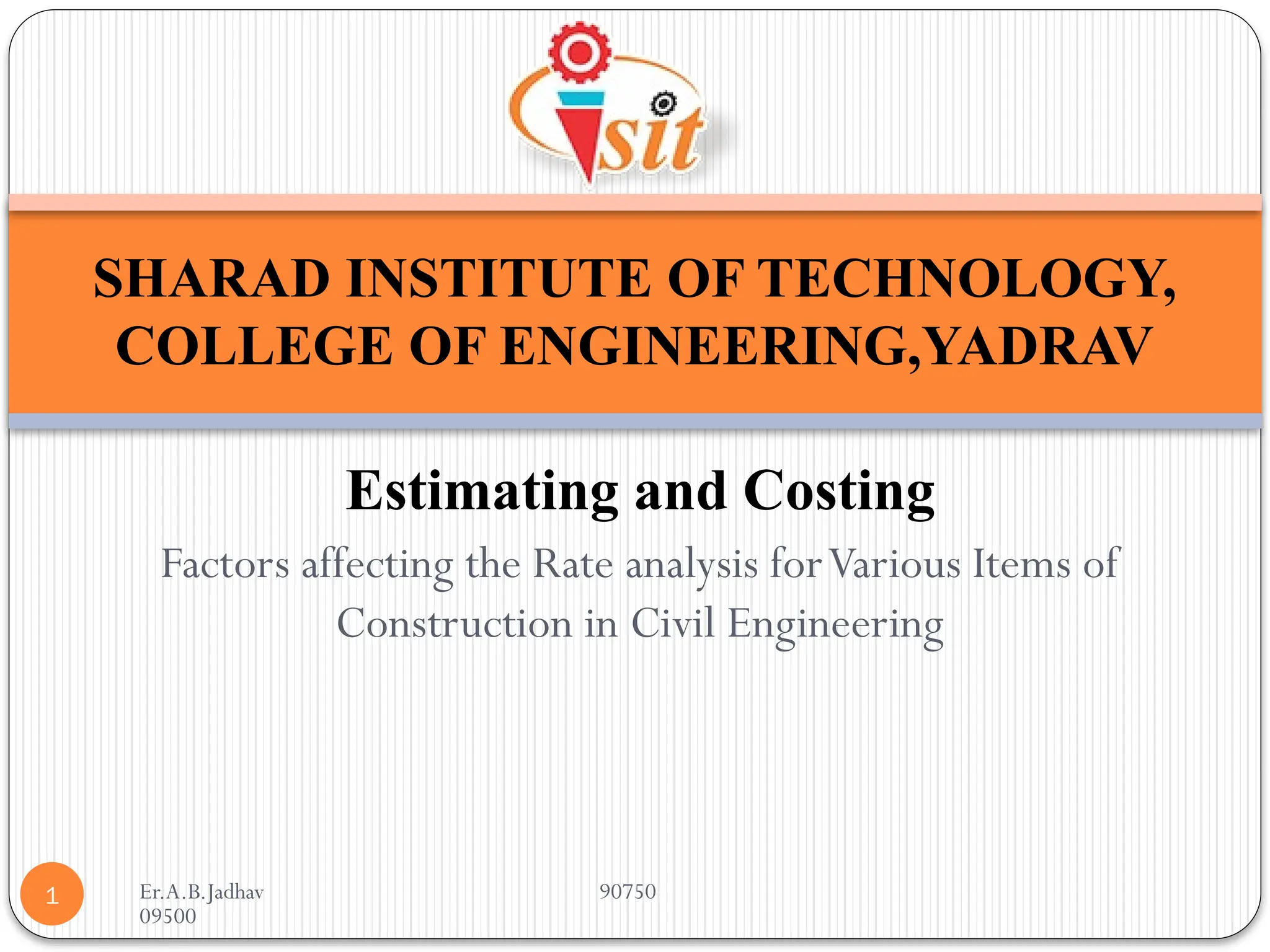 factors affecting rate analysis for various items.pptx