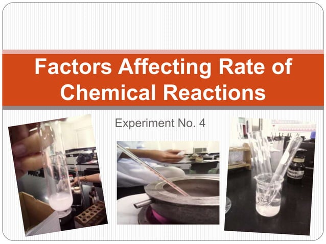 Factors affecting rate of chemical reactions | PPTX