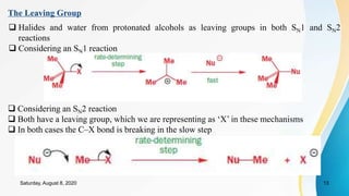 Factors affecting rate of nucleophilic substitution | PPTX