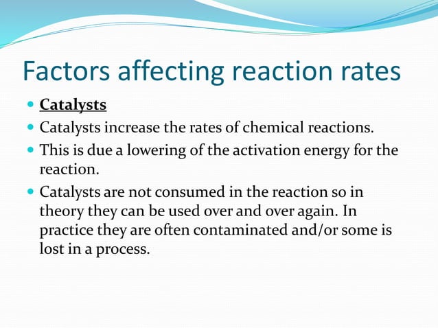 Factors affecting reaction rates | PPTX