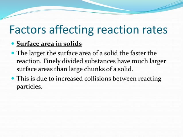 Factors affecting reaction rates | PPTX