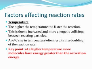 Factors affecting reaction rates | PPTX