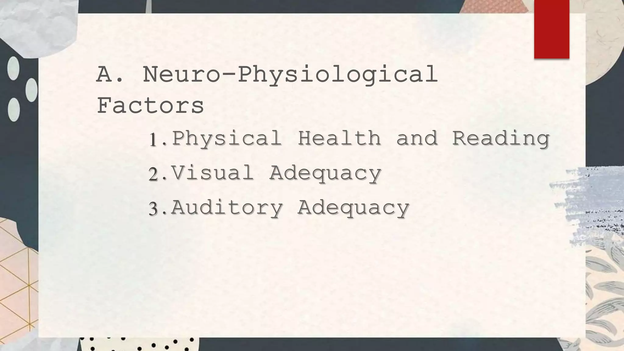 Factors affecting reading | PPTX