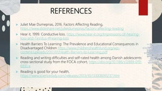 Factors affecting reading | PPTX